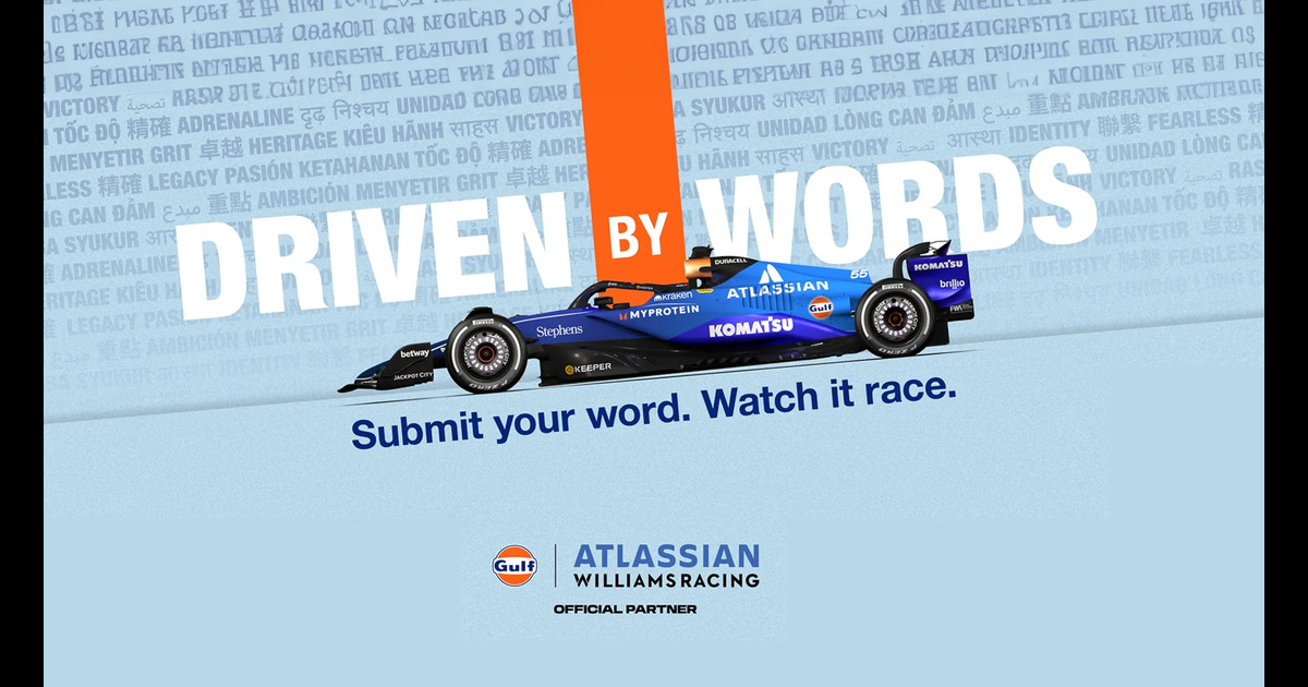 Gulf x Atlassian Williams Racing Livery - Submit Your Word